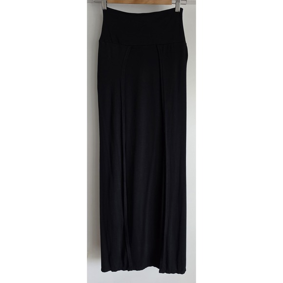 Got Style USA | Skirts | Vtg Got Style Maxi Skirt M Black Solid Long ...